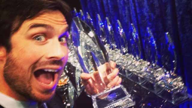 Ian Somerhalder Kisses Nina Dobrev Best Moments Of The Peoples Choice