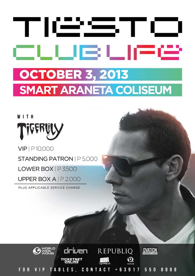 Tiesto back in Manila for Club Life tour