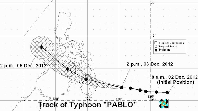 'Pablo' maintains strength, threatens Surigao, Davao