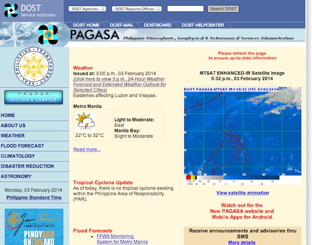 More weather info in redesigned PAGASA site