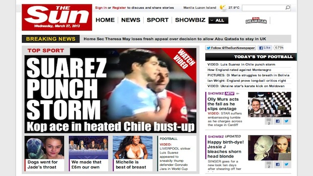 The Sun tabloid to go behind paywall in Britain